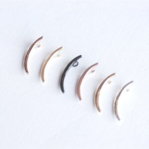 Matte Pink Rose Gold Vermeil Crescent Moon Charm- 18k Rose Gold ...