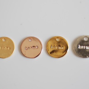 Matte Vermeil Gold Karma Circle Disc Charm - 18 Gold Plated Over ...