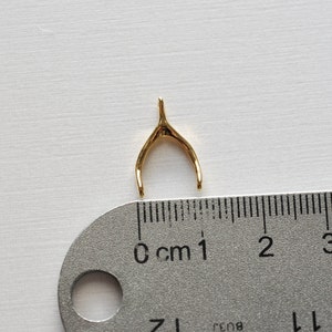 2 Pcs Vermeil Gold Wishbone - 18k Gold Over Sterling Silver Wishbone ...