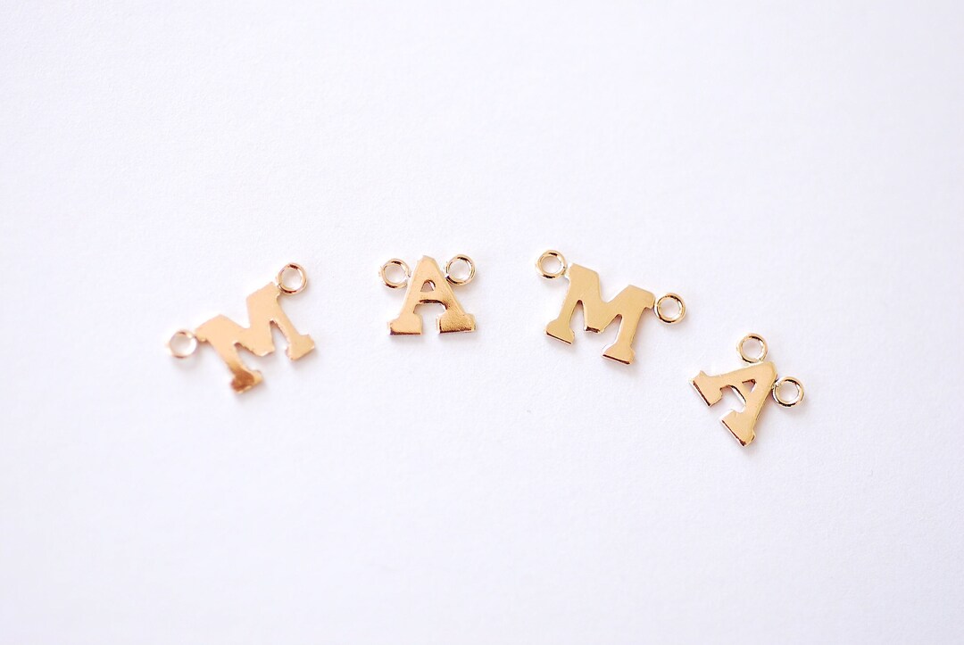 Wholesale Gold Filled Initial Letter Charm Connector Link L Alphabet ...