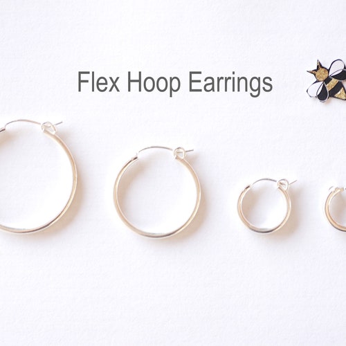 14k Gold Filled Hoop Flex Earring 12mm 14mm 18mm 20mm - Etsy