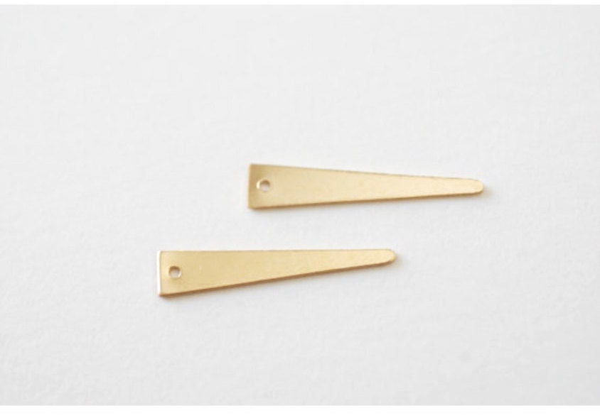 14k Gold Filled Spike Stamping Blank Triangle Spike Drop | Etsy