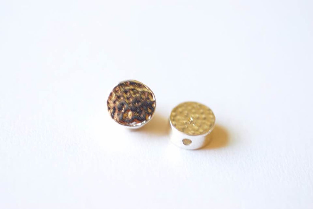 Sterling Silver Flat Round Circle Beads- 925 Sterling Silver Round ...
