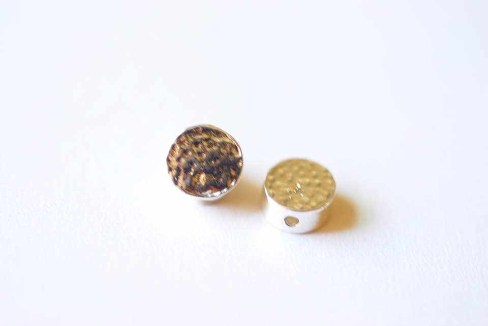 Sterling Silver Flat Round Circle Beads- 925 Sterling Silver Round ...