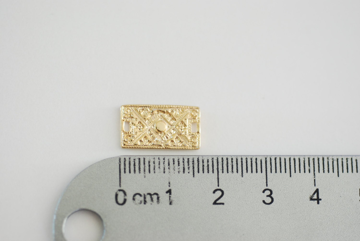 Shiny Vermeil Gold Rectangle Bar Connector 18k Gold Plated - Etsy