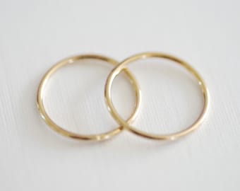 2 Pcs 14k Gold Filled Links, Circle Infinity Eternity Charm Pendant, 18 ...