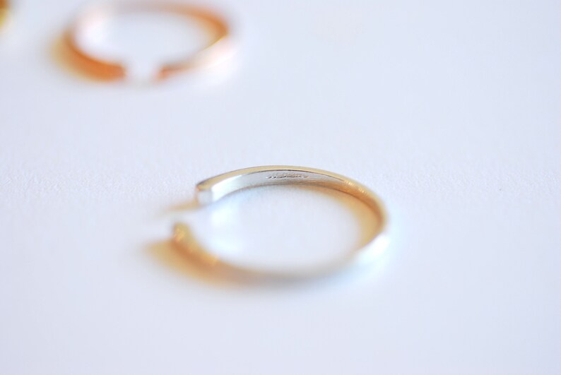 Minimalist Open Ring Sterling Silver Gold Open Edge Ring - Etsy