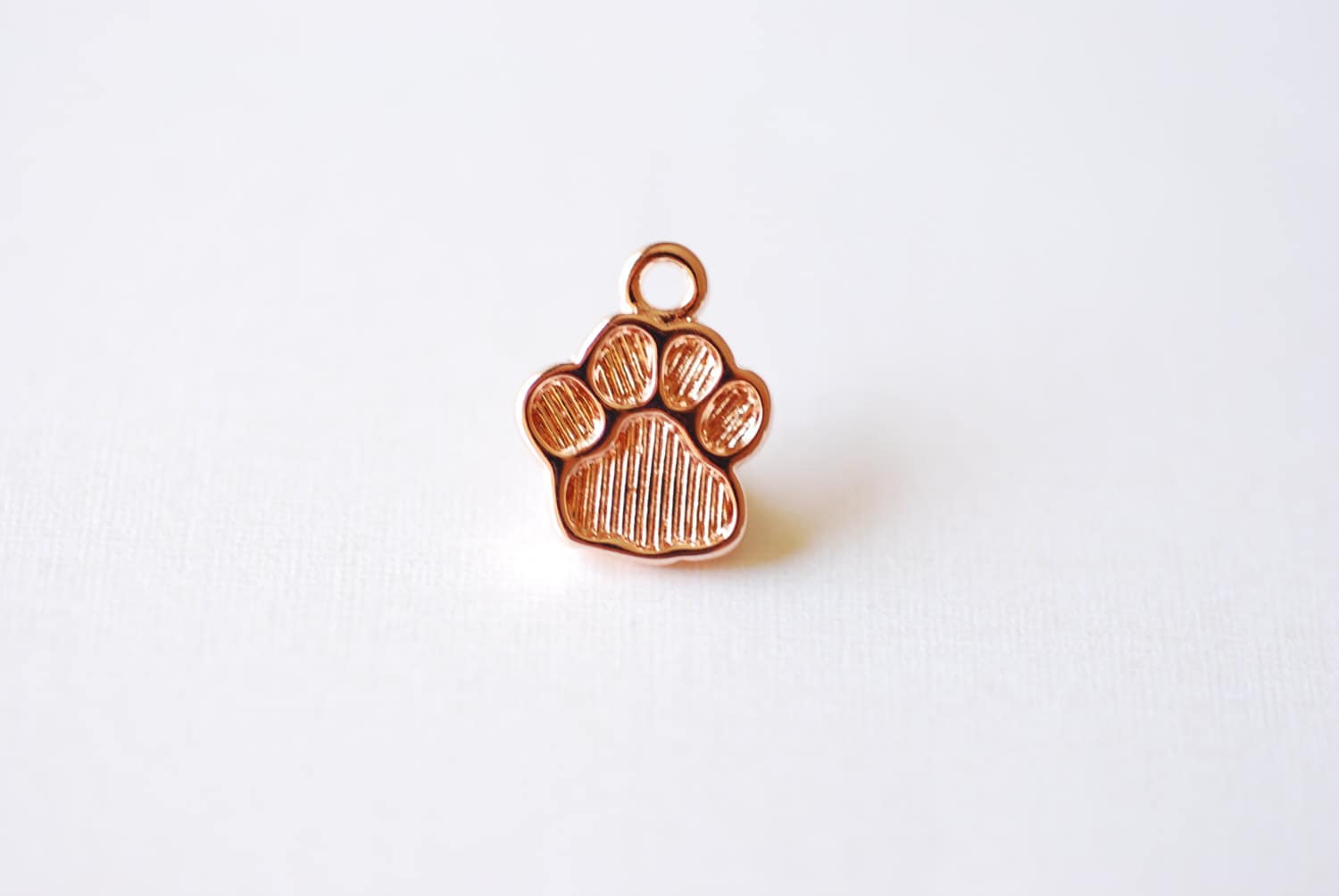 Vermeil Rose Gold Dog Paw Foot Print Charm 18k Gold Plated - Etsy