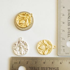 Sterling Silver Bee Charm- 925 Silver Bumblebee, Honeybee, Queen Bee ...