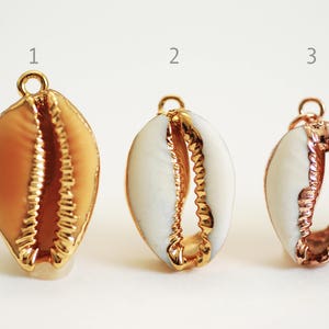 Real Natural Cowrie Shell, Gold, Sterling Silver, Rose Gold, Gold ...
