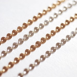 Sterling Silver 4mm Round Disc Chain- 925 Sterling Silver Round Disc ...