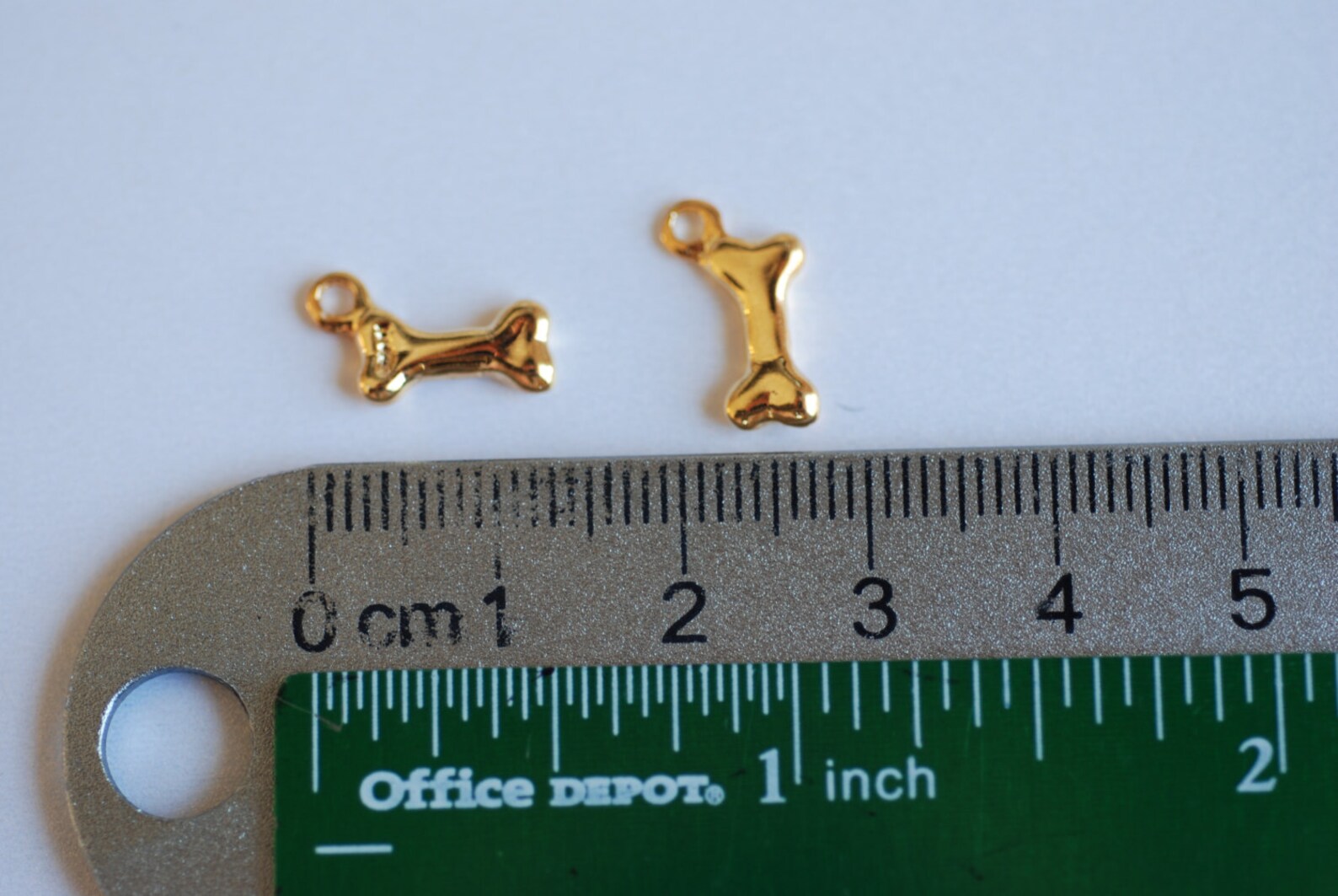Shiny Vermeil Dog Bone Gold Charm - Small Dog Bone, Man's Best Friend ...