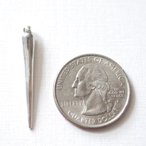 Sterling Silver Spike Charm, Pointy Spike Charm, Silver Pendulum, Spike ...