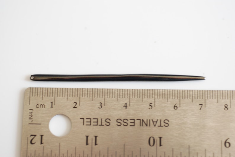 Black Gold Needle Charm Vermeil Gold Long Skinny Thin Needle | Etsy