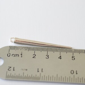 Sterling Silver Long Skinny Thin Needle- Silver Extra Long Spike Needle ...