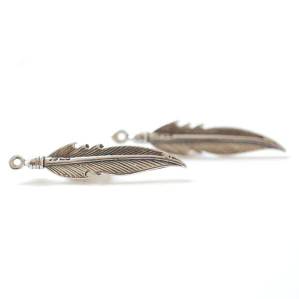 Feather Charm - Etsy