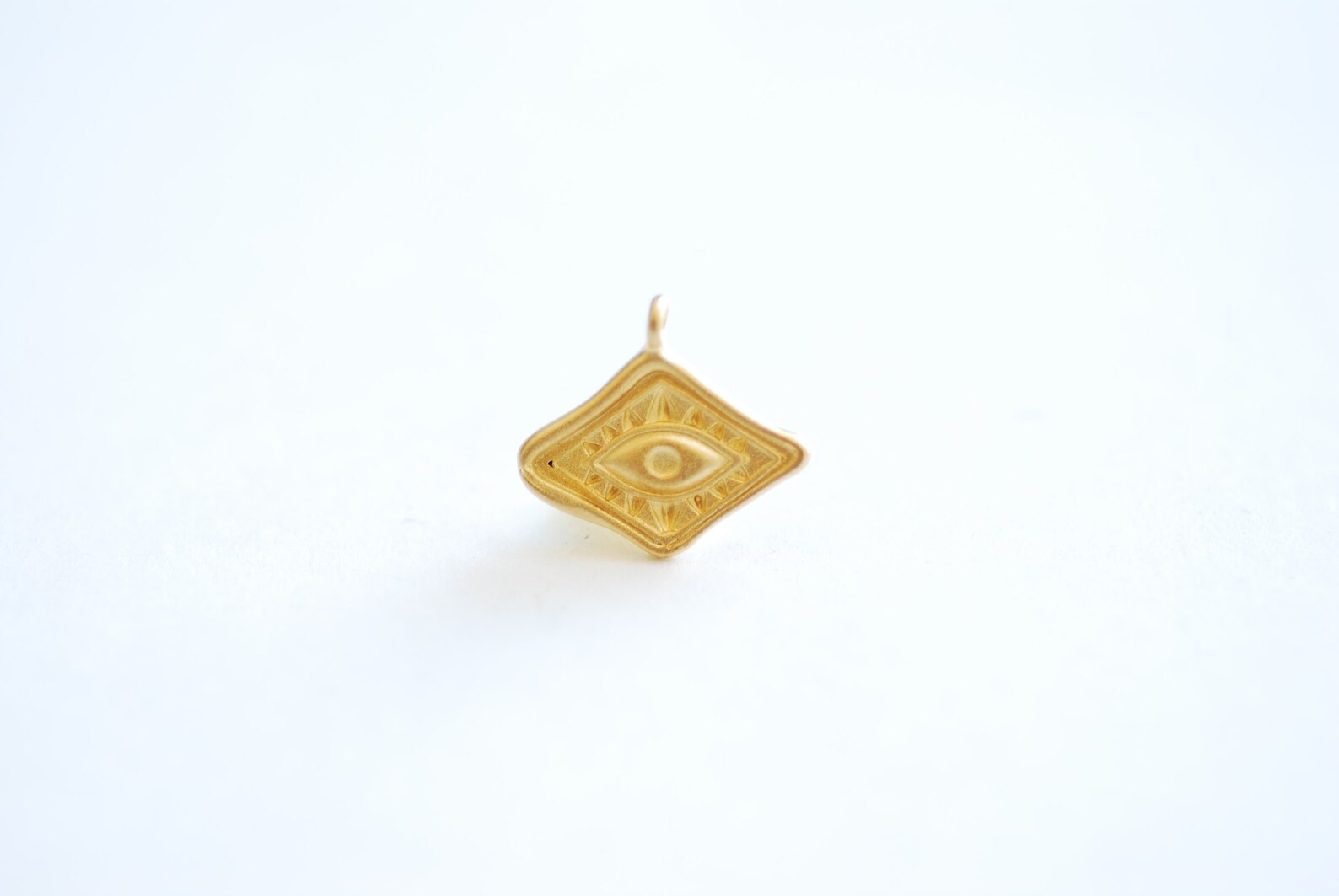 Small Evil Eye Charm - 18k Vermeil Gold Plated 925 Sterling Silver ...