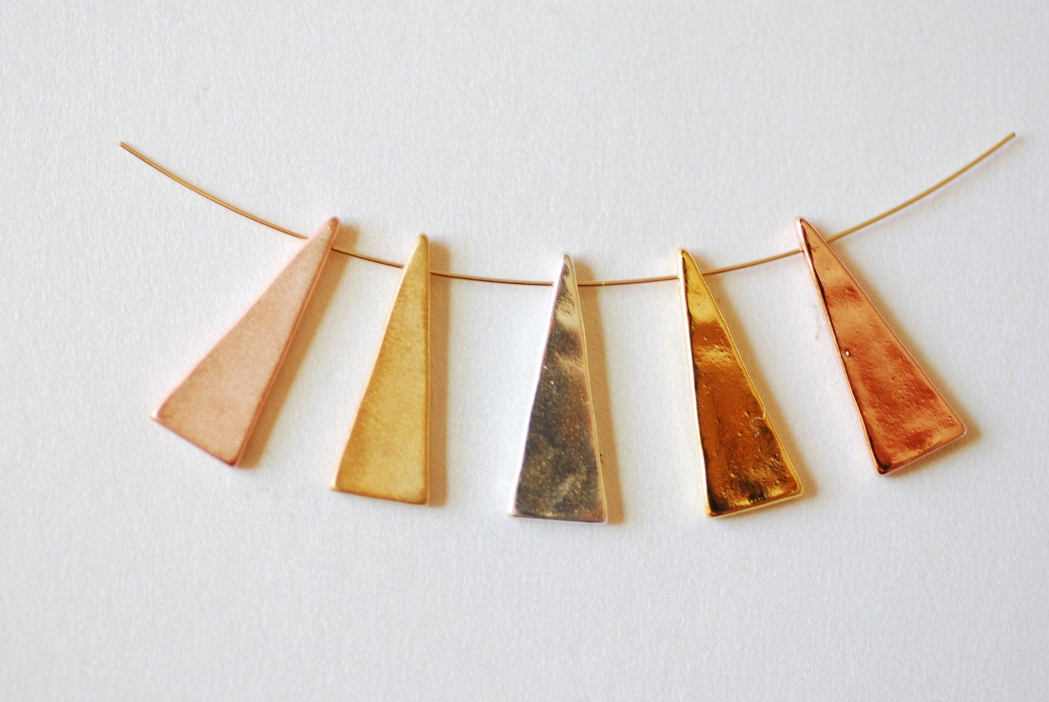 Shiny Vermeil Gold Triangle Beads 18k gold plated Sterling | Etsy