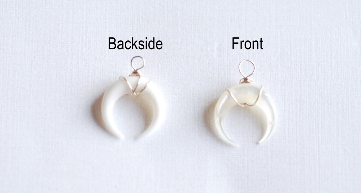 Double Horn Crescent Moon Charm Pendant Hand Carved Buffalo - Etsy