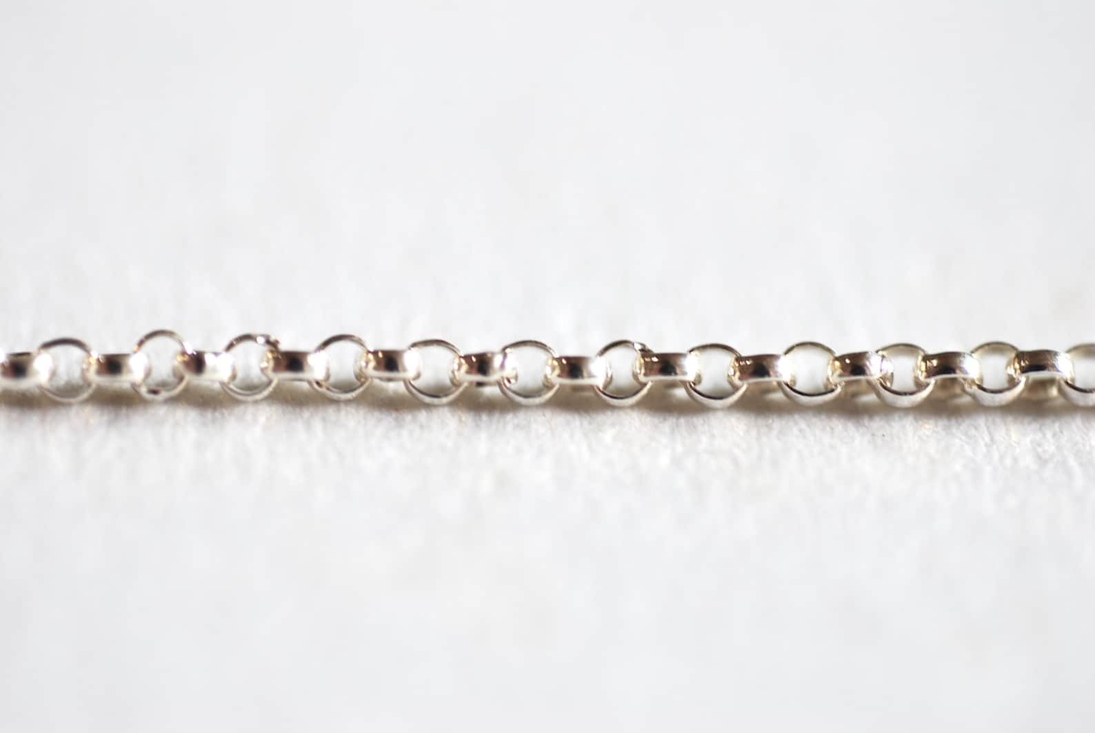 925 Sterling Silver Rolo Chain 1.4mm Unfinished Rolo Chain by - Etsy