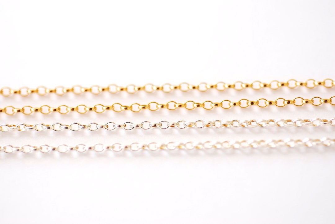Gold Filled Rolo Chain L 1.8mm X 2.6mm Width Oval Rolo Chain L ...