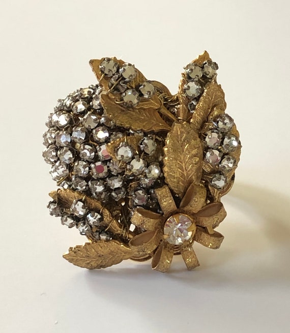 Fabulous Vintage Miriam Haskell Ring~Crystals /Rhines… - Gem