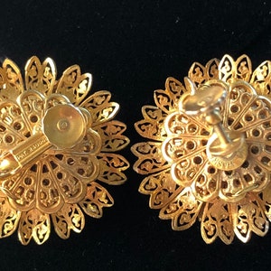 Sparkling Vintage Miriam Haskell Earrings~citrine Rhinestones/gold Tone ...