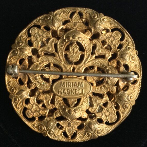 Ravishing Vintage Miriam Haskell Brooch Pin~Ruby Red … - Gem