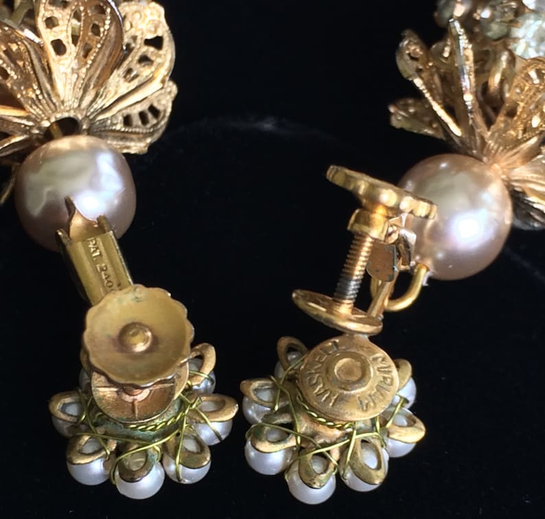 Fabulous Vintage Miriam Haskell Extra Long Chandelier Earrings~baroque ... Fabulous Vintage Miriam Haskell Extra Long Chandelier Earrings~baroque ...