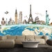 Travel World Map Large Wall Mural Self-adhesive Vinyl - Etsy