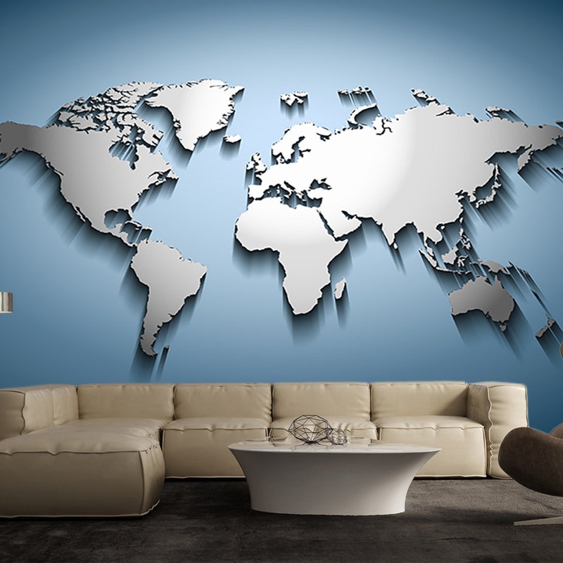 World Wall Decal - Etsy
