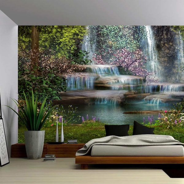 Waterfall Wall Decal - Etsy