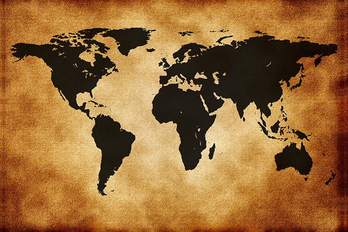 Ancient World Map Large Wall Mural Self-adhesive Vinyl - Etsy