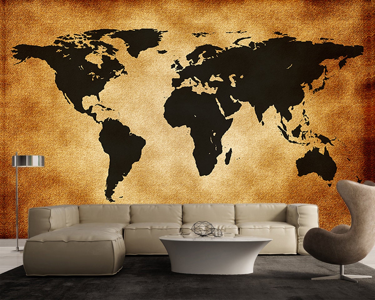 Ancient World Map Large Wall Mural Self-adhesive Vinyl | Etsy