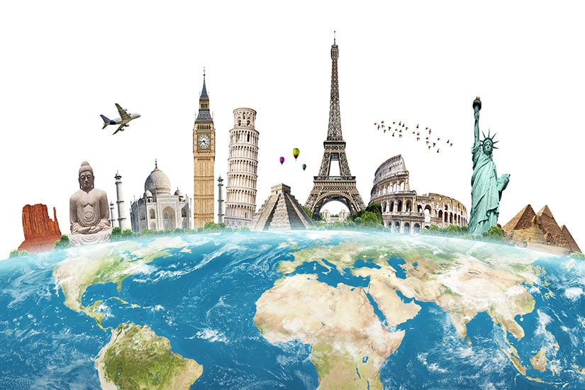 Travel World Map Large Wall Mural Self-adhesive Vinyl | Etsy