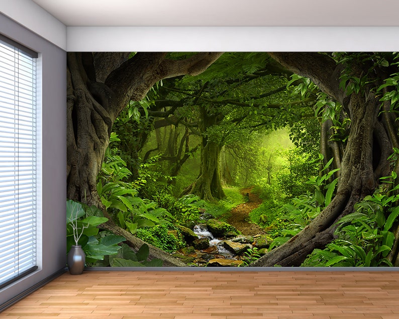 Fantasy Enchanted Magical Forest Large Wall Mural - Etsy Canada