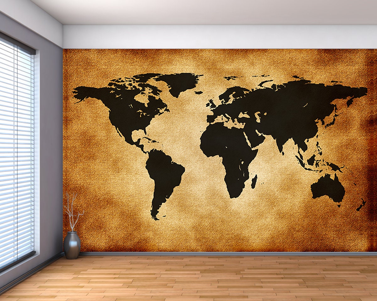 Ancient World Map Large Wall Mural Self-adhesive Vinyl | Etsy
