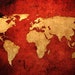 Red World Map Large Wall Mural Self-adhesive Vinyl - Etsy