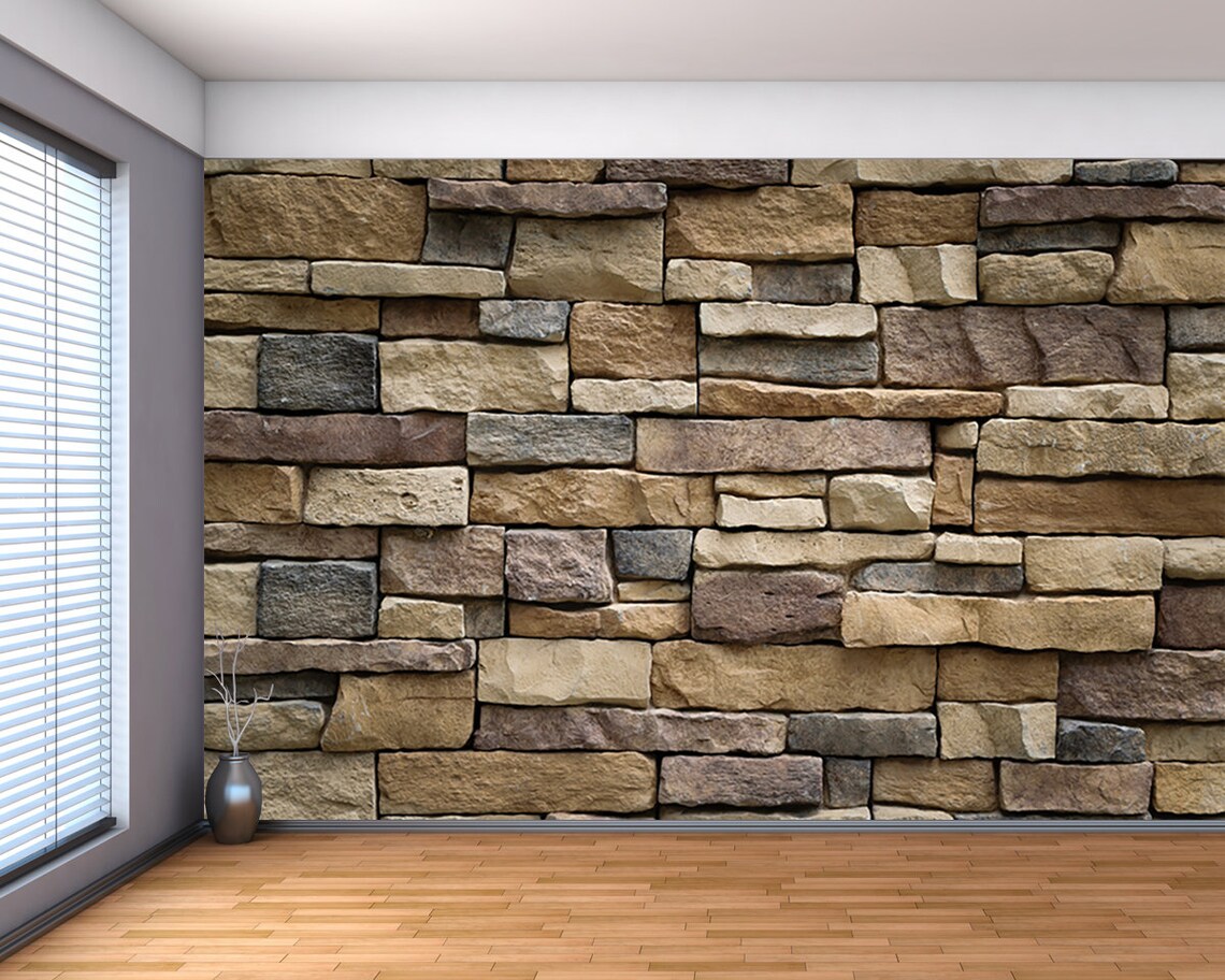Natural Stone Wall Background Large Wall Mural - Etsy Australia