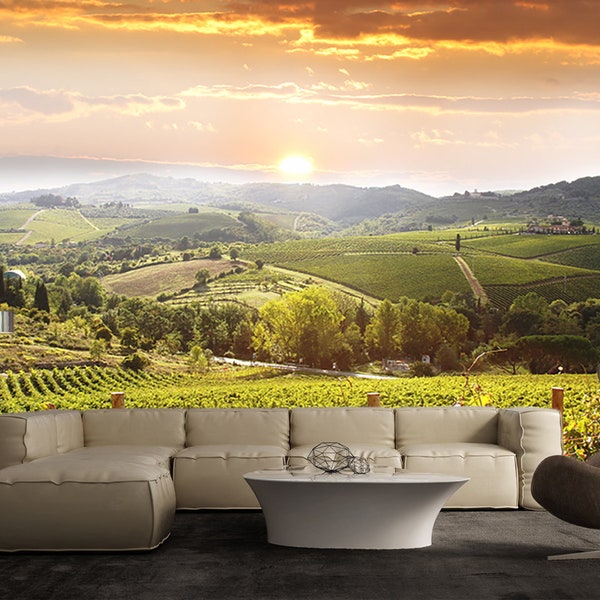 Landscape Tuscany Mural - Etsy