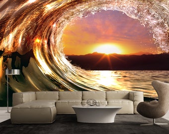 Ocean Wave Mural | Etsy