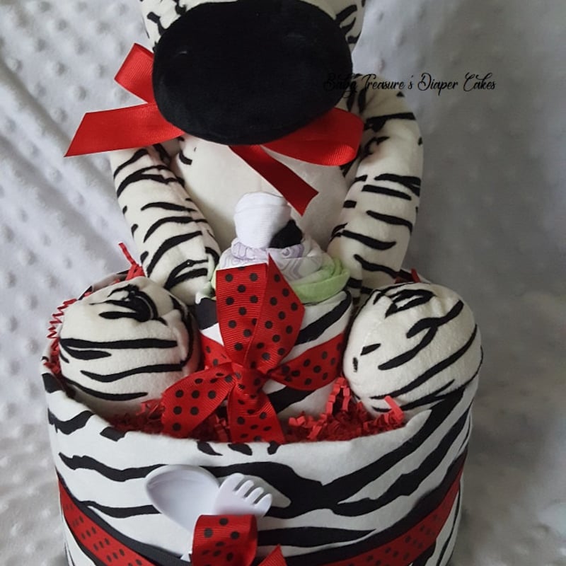 Zebra Diaper Cake - Etsy