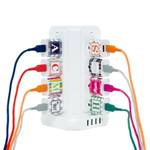 Navy Slant Phone Charger Letter Set | Personalized Charger | iPhone ...