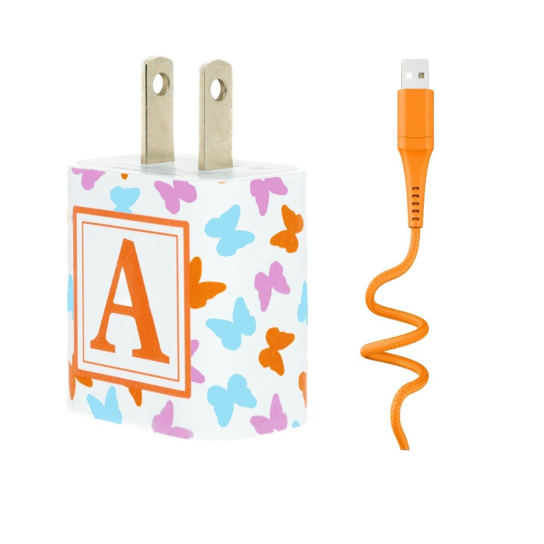 Butterfly Letter Set | Monogram | USB | Lightning Cable | Type C ...