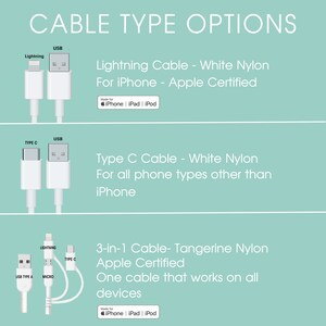 Navy Slant Phone Charger Letter Set | Personalized Charger | iPhone ...