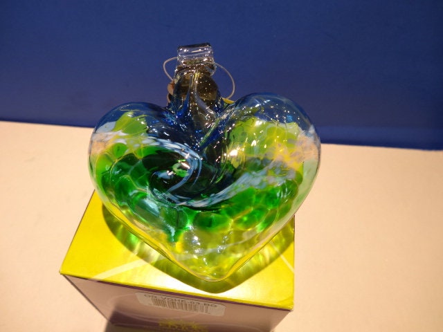 KITRAS HANDBLOWN GLASS Heart, New Unused With Designer Tags and Box ...