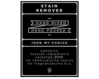 Stain Remover Label - Etsy