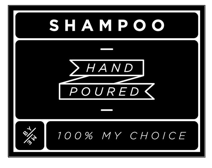 LABEL Mini Shampoo Decal - Black - Etsy