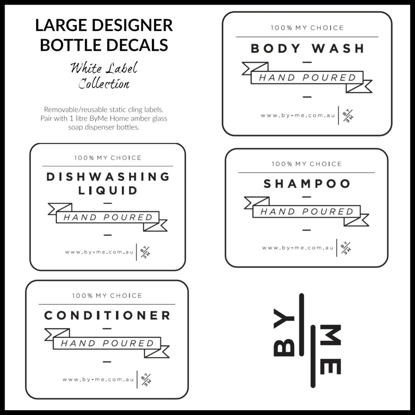 LABEL White Label Collection Designer Bottle Decals - Etsy