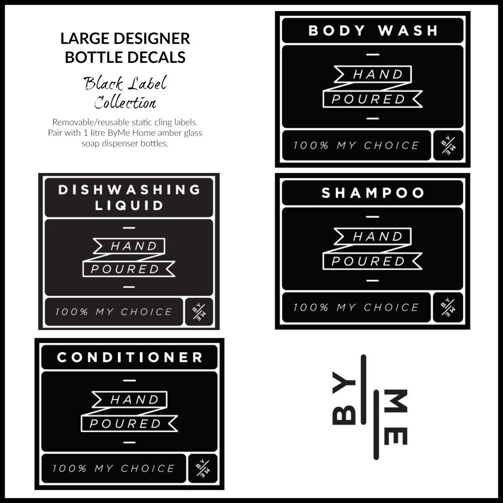 LABEL Black Label Collection Designer Bottle Decals | Etsy